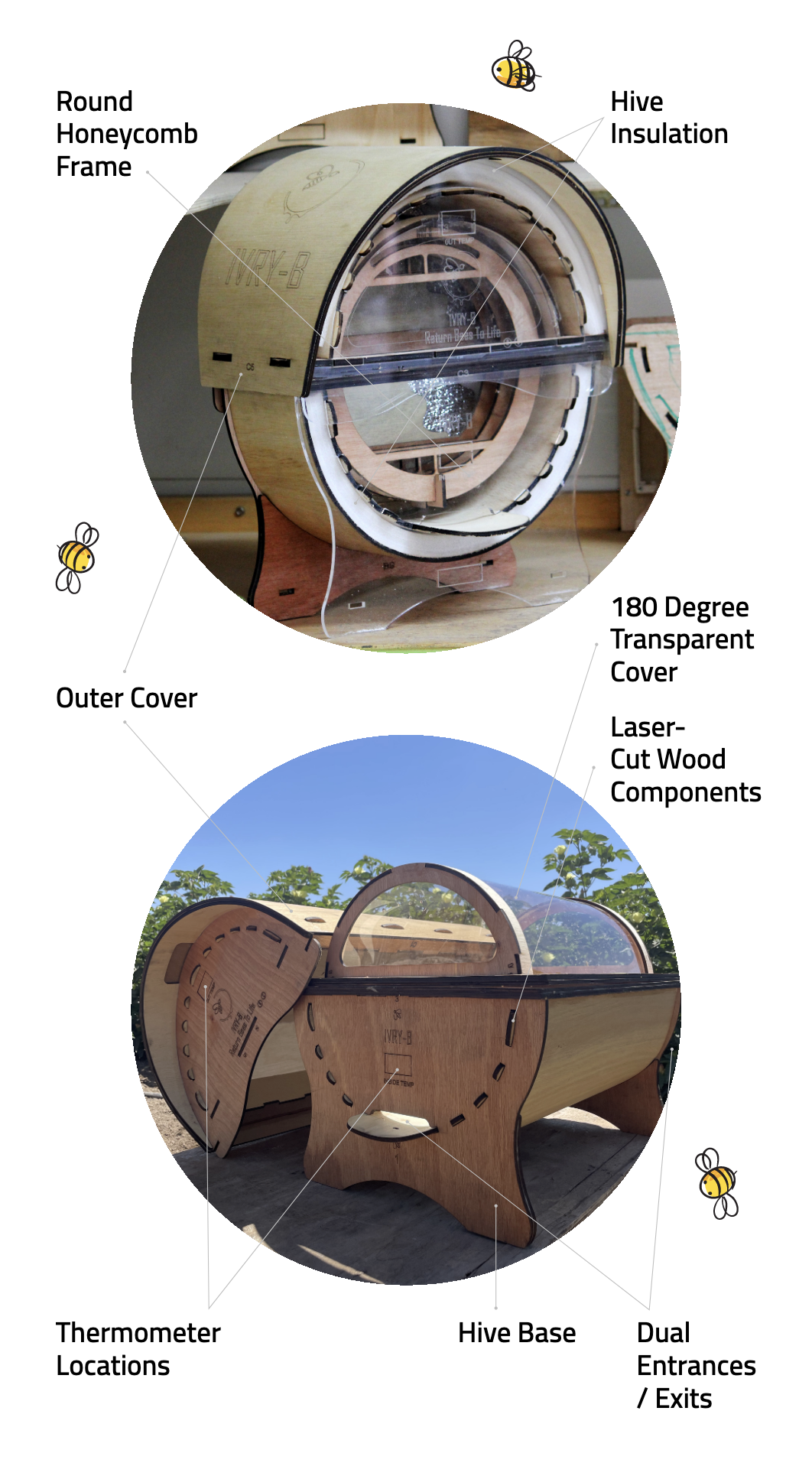 Ivry-B - The World's First Transparent and Round Beehive
